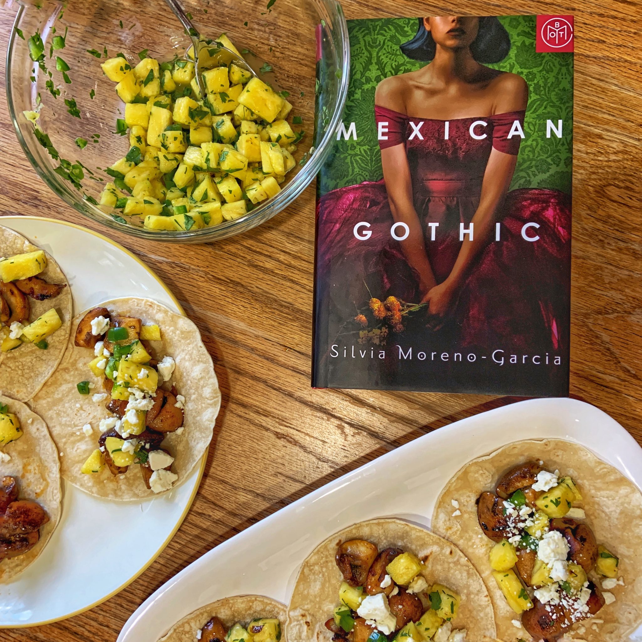 Mexican Gothic + Asada Mushroom Tacos - The Hungry Bookworm